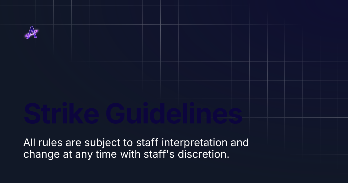Strike Guidelines | Astro Roleplay Rulebook